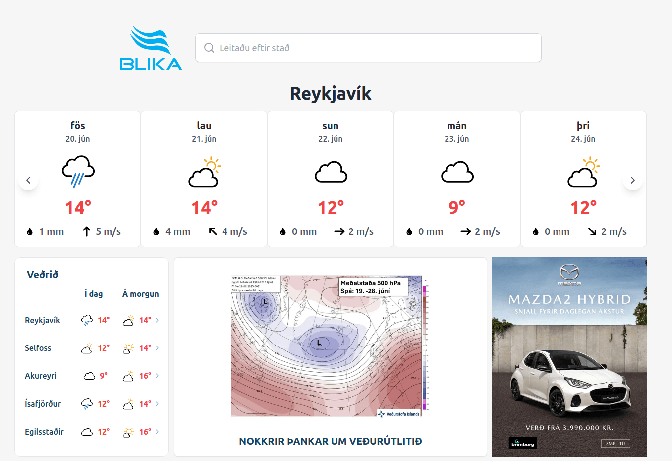 NÝ BLIKA KOMIN Í LOFTIÐ